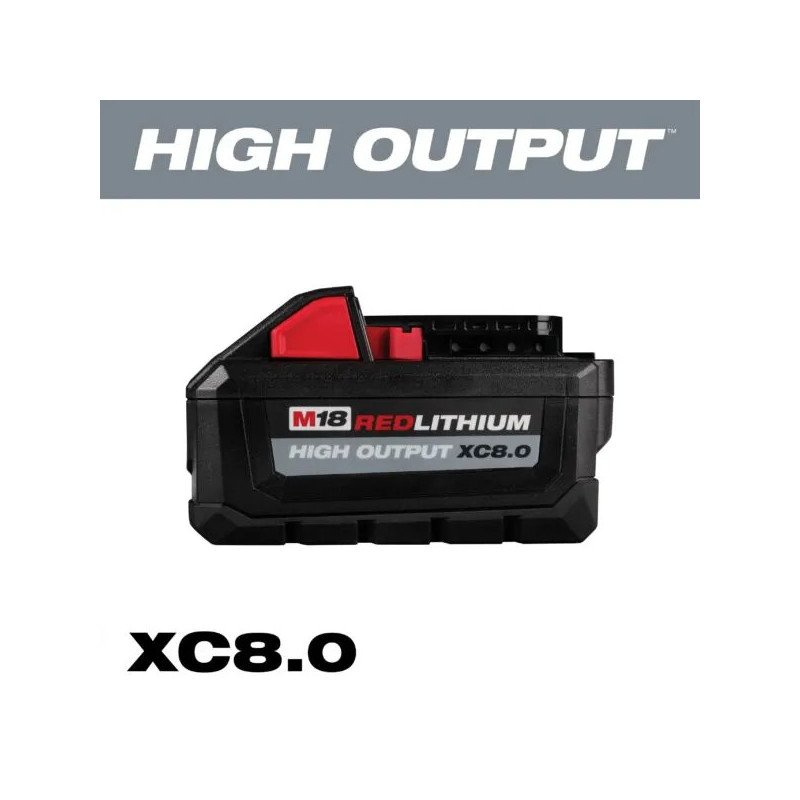 Batería Milwaukee M18 REDLITHIUM™ HIGH OUTPUT™ XC 8,0 Ah Milwaukee 48 ...
