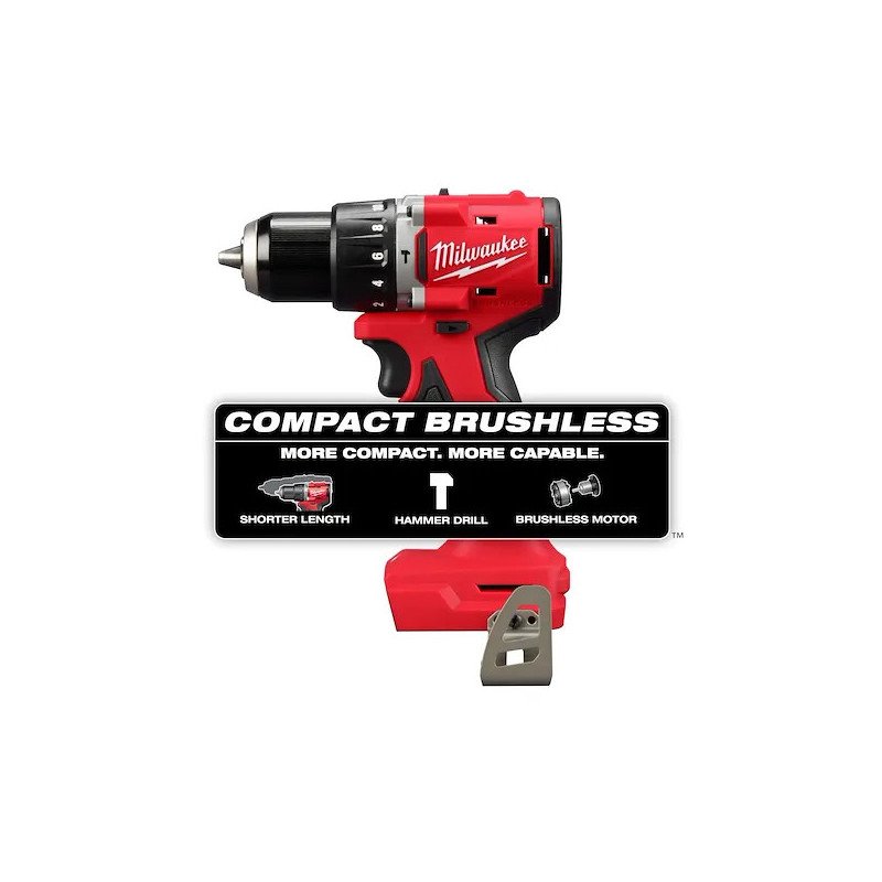 Taladro percutor compacto Milwaukee M18 Brushless 3602-20 - Solo ...