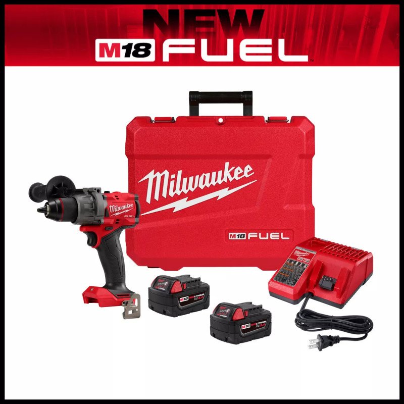 Kit taladro percutor inalámbrico Milwaukee M18 FUEL 4ta Generación 2904-22